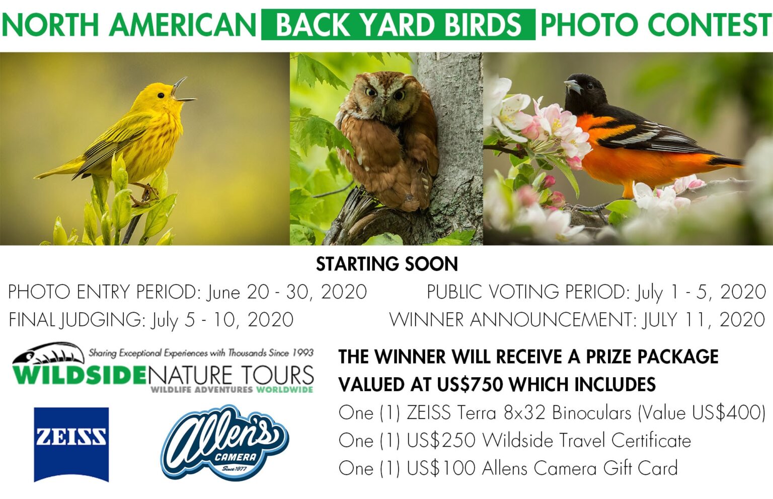 BACK YARD BIRDS PHOTO CONTEST - Wildside Nature Tours